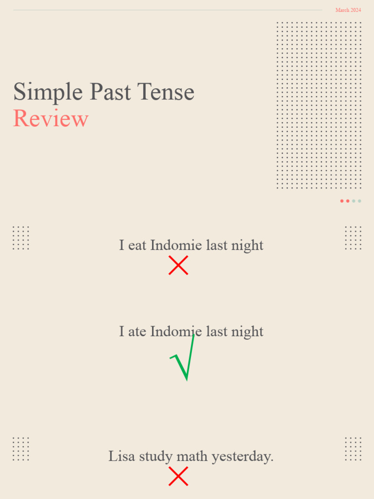 Simple Past Tense Review | PDF