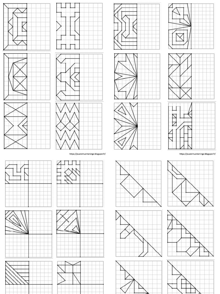 Géométrie - La Symétrie (Exercices CM1 CM2) | PDF