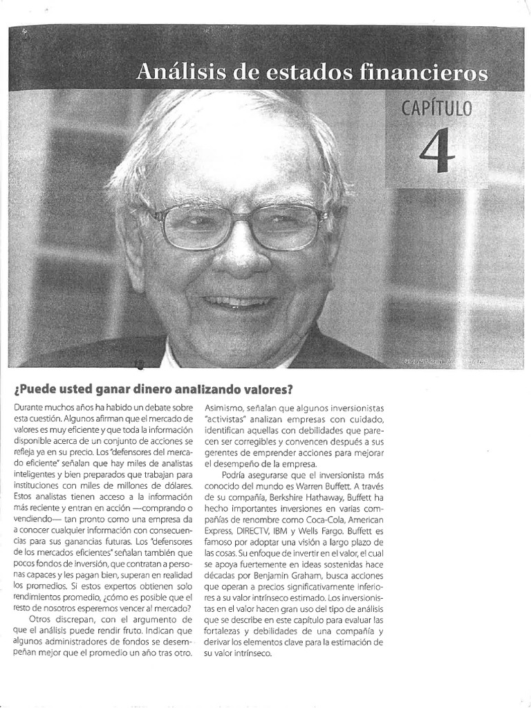 Analisis de Estados Financieros Cap 4 | PDF