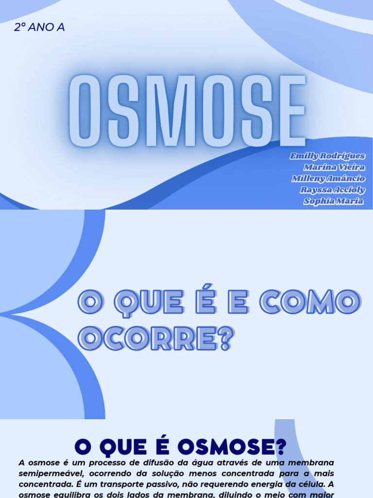 Osmose 2 A EMMRS | PDF | Osmose | Biologia