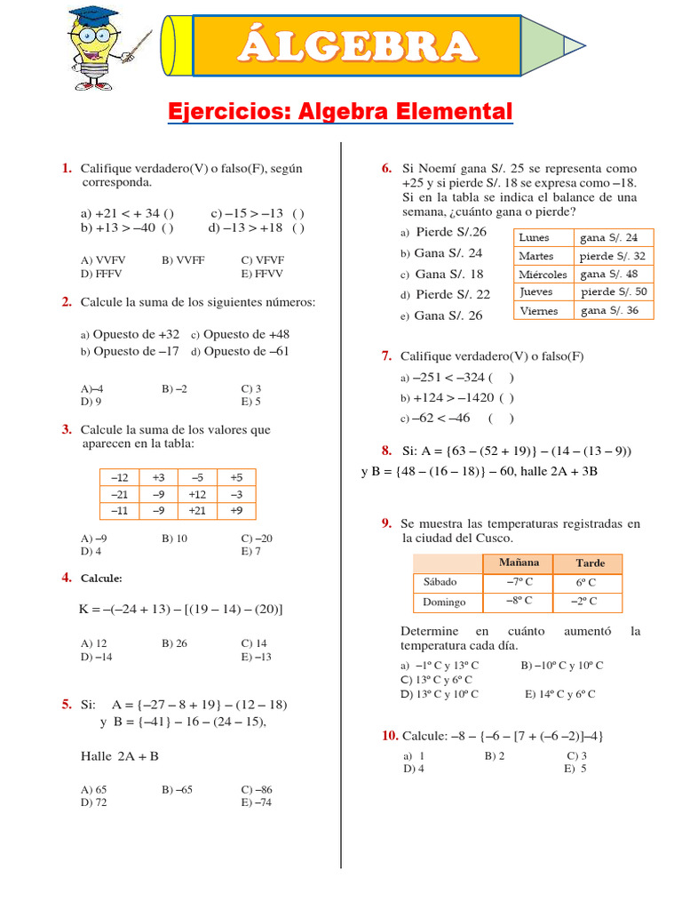 Euclides Ejercicios Algebra Elemental Pdf