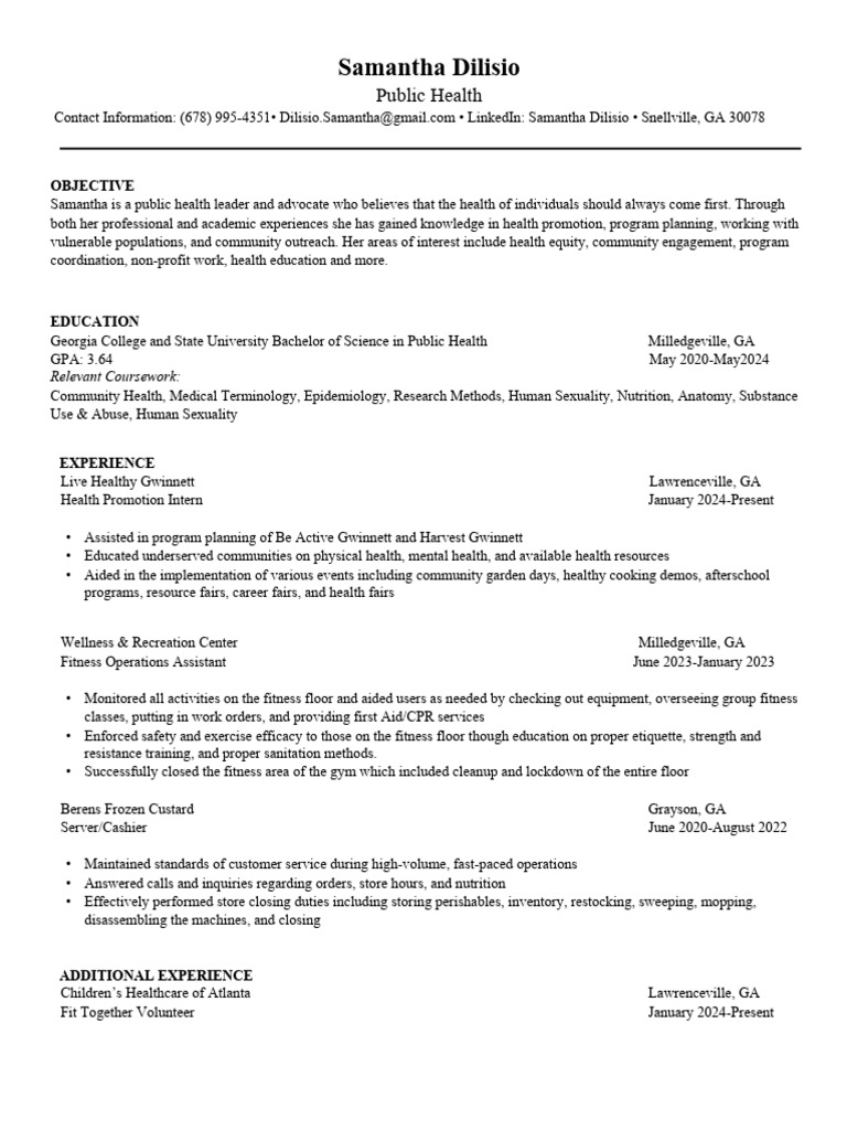 Public Health Leader Resume Summary | PDF | American Red Cross | Public ...