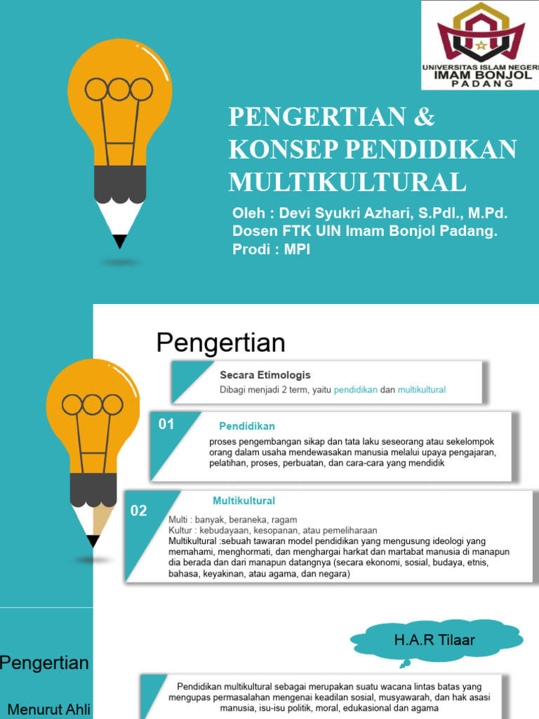Tentang Pengertian - Konsep - Pendidikan - Multikultural. Ok | PDF