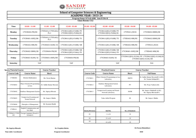 SE-B Updated Timetable | PDF | Software Engineering | Engineering