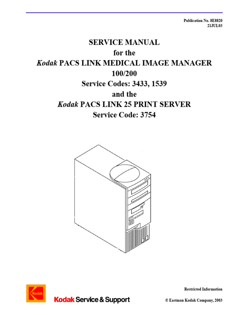 Kodak Pacs Link Medical Image Manager | Download Free PDF | Modem | Computer Network