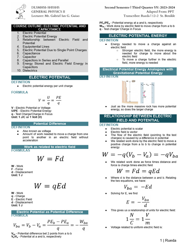 Module 2 - PHY102 | Download Free PDF | Capacitance | Capacitor