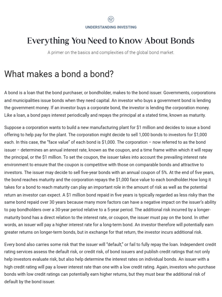 Bond Basics and Market Insights | PDF | Bonds (Finance) | Bond Duration
