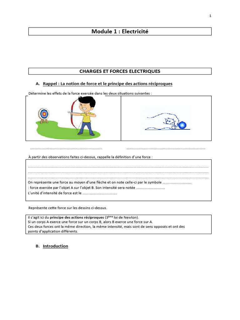Introduction à l'électricité et électrisation | PDF | Courant ...