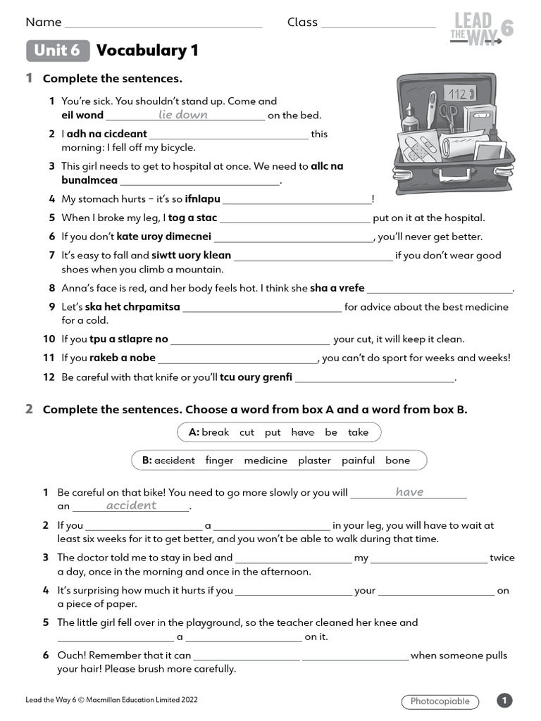 LTW 6 Worksheets U6 Vocabulary 1 | PDF