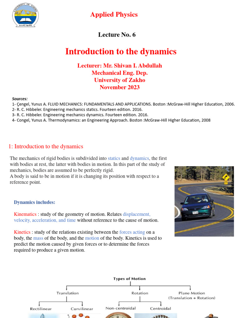 Introduction To The Dynamics | PDF | Classical Mechanics | Acceleration