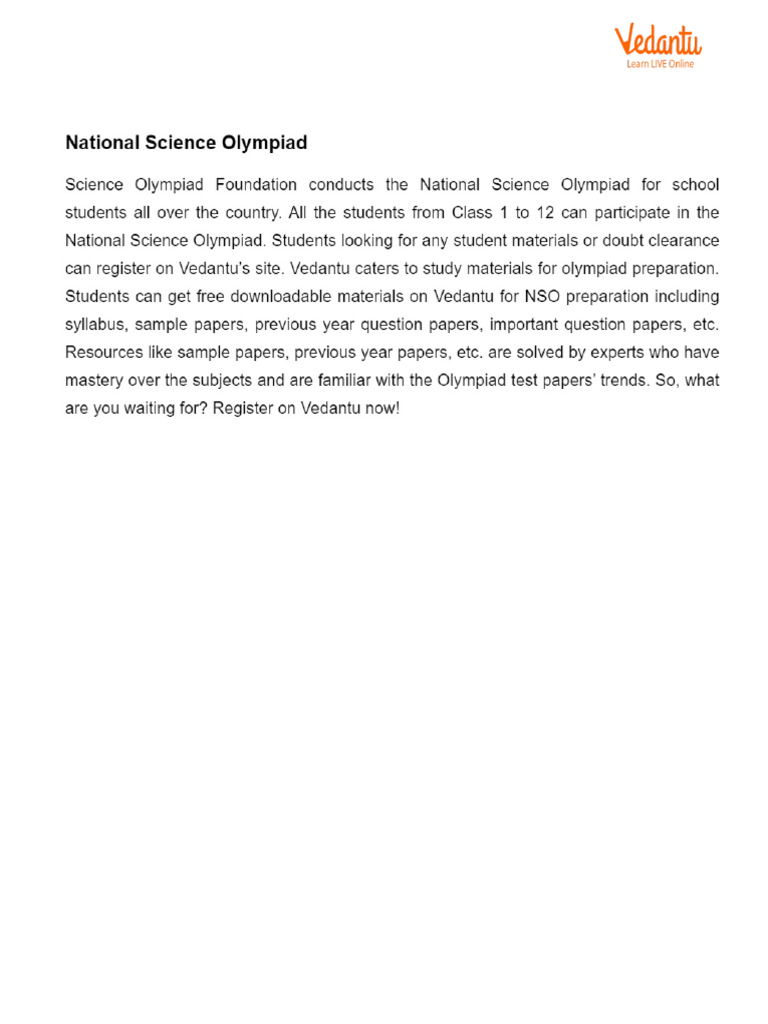 Nso Science Olympiad Pdf