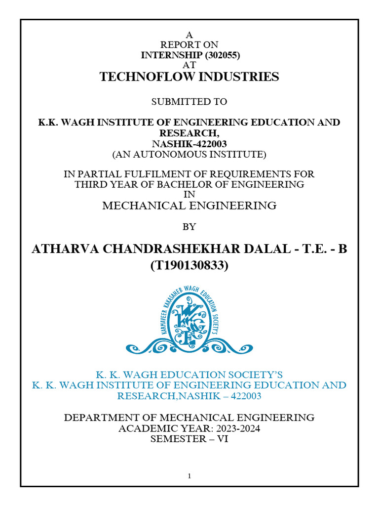 Mechanical Engineering Internship Report | PDF | Welding | Construction