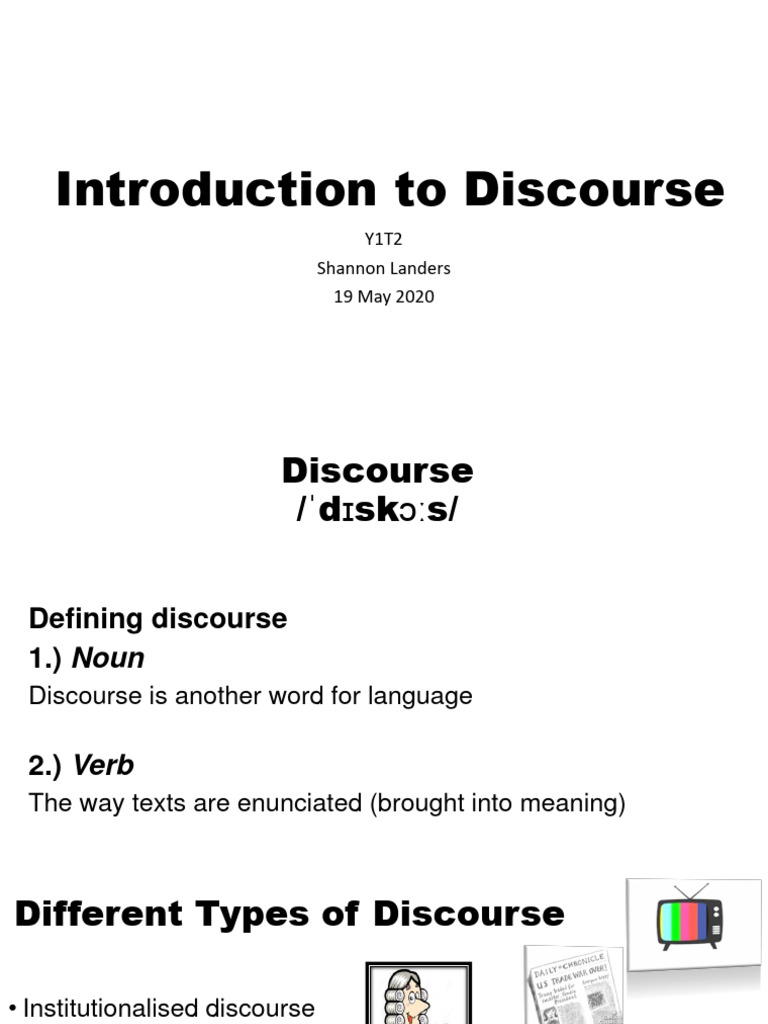 Discourse Lecture Y1t2 Lecture 3 Pdf Discourse Liberal Arts Education 0809