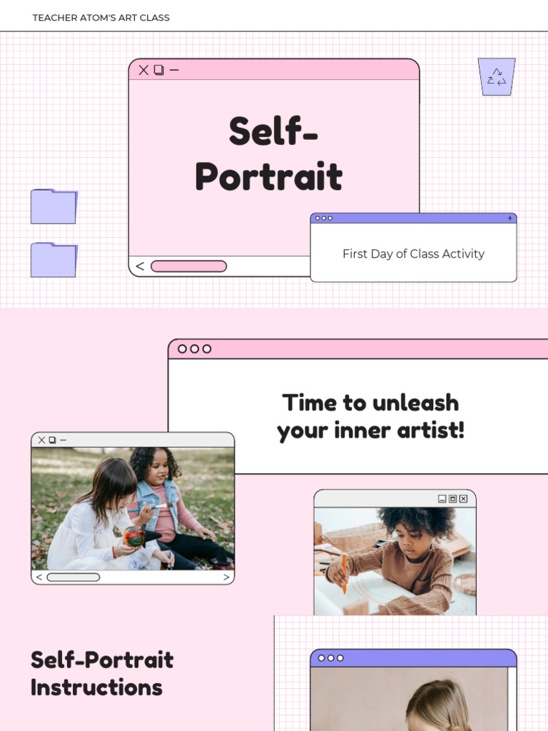 Pink and Purple Round and Friendly Ice Breaker Class Activity Self ...