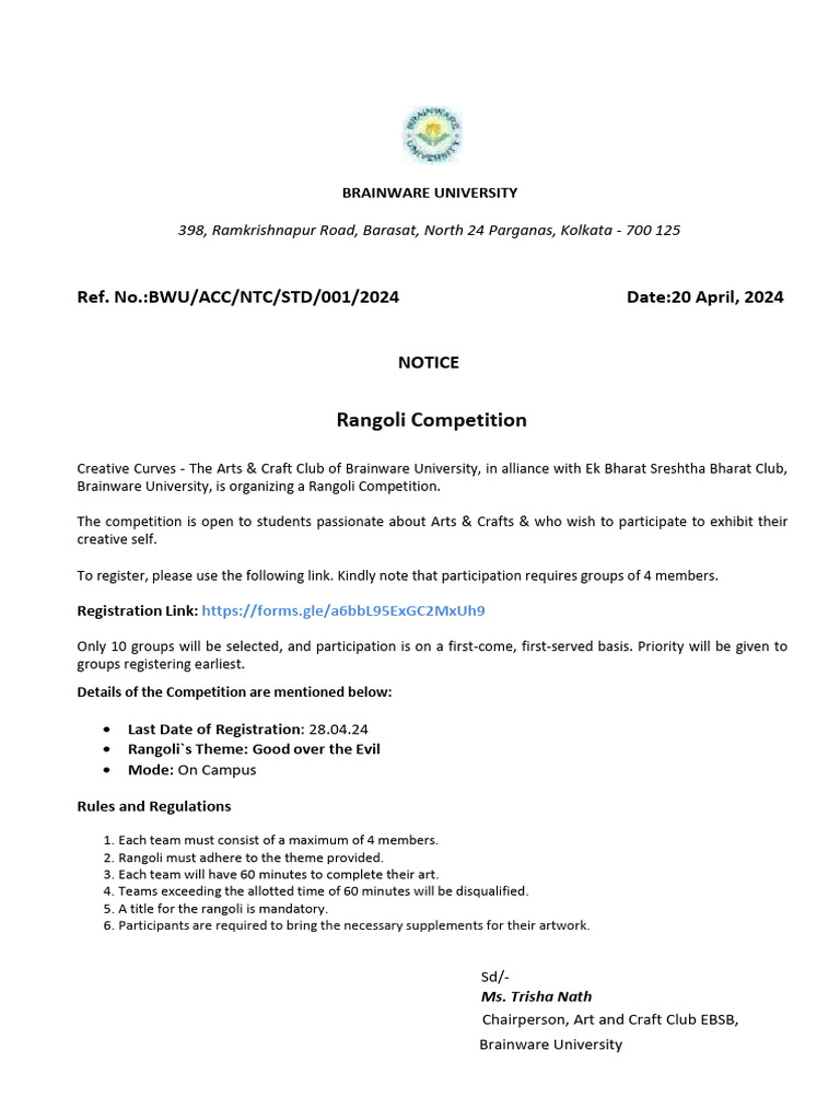 Rangoli competition | PDF