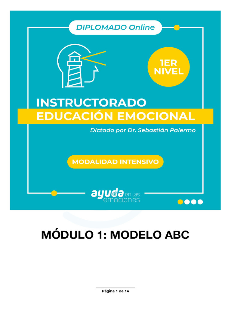 MODELO ABC - NIVEL 1 | PDF | Las emociones | Pensamiento