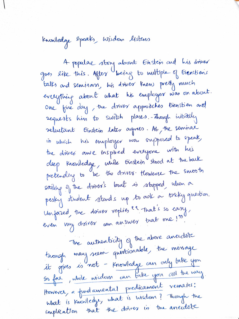 Wisdom Listens Essay | PDF