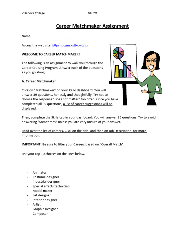 Assignment #2 Career Matchmaker Assignment 2022 | PDF | Animation ...