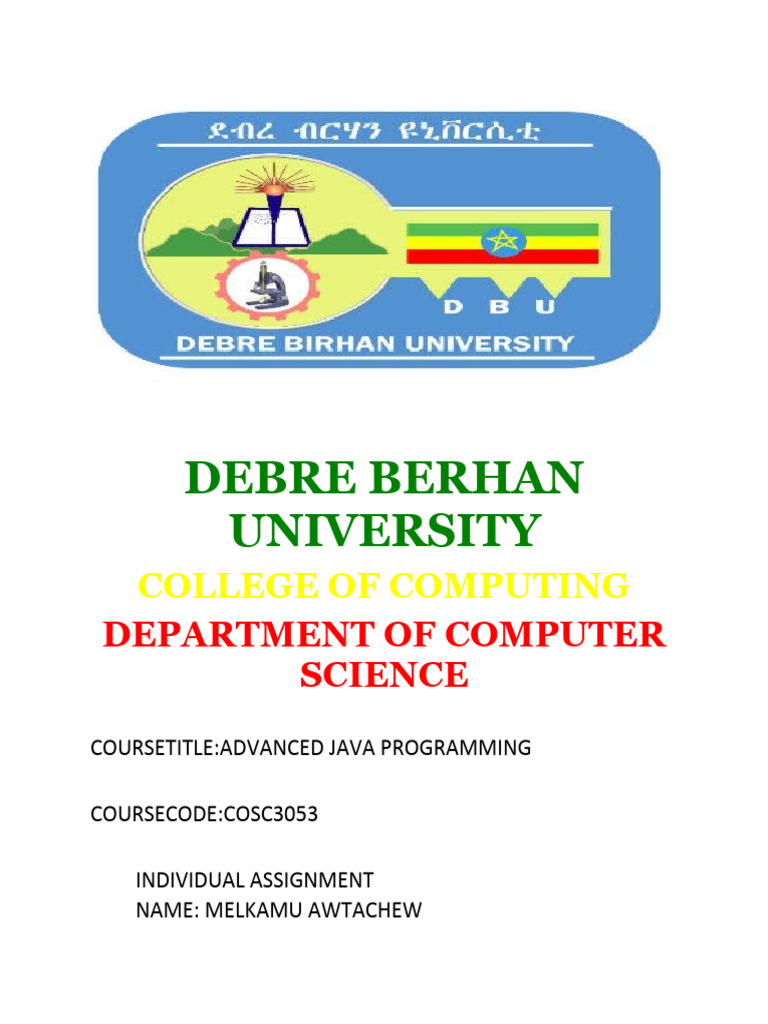 Advanced Java Programing Individual Assignment Pdf Process Computing Thread Computing 