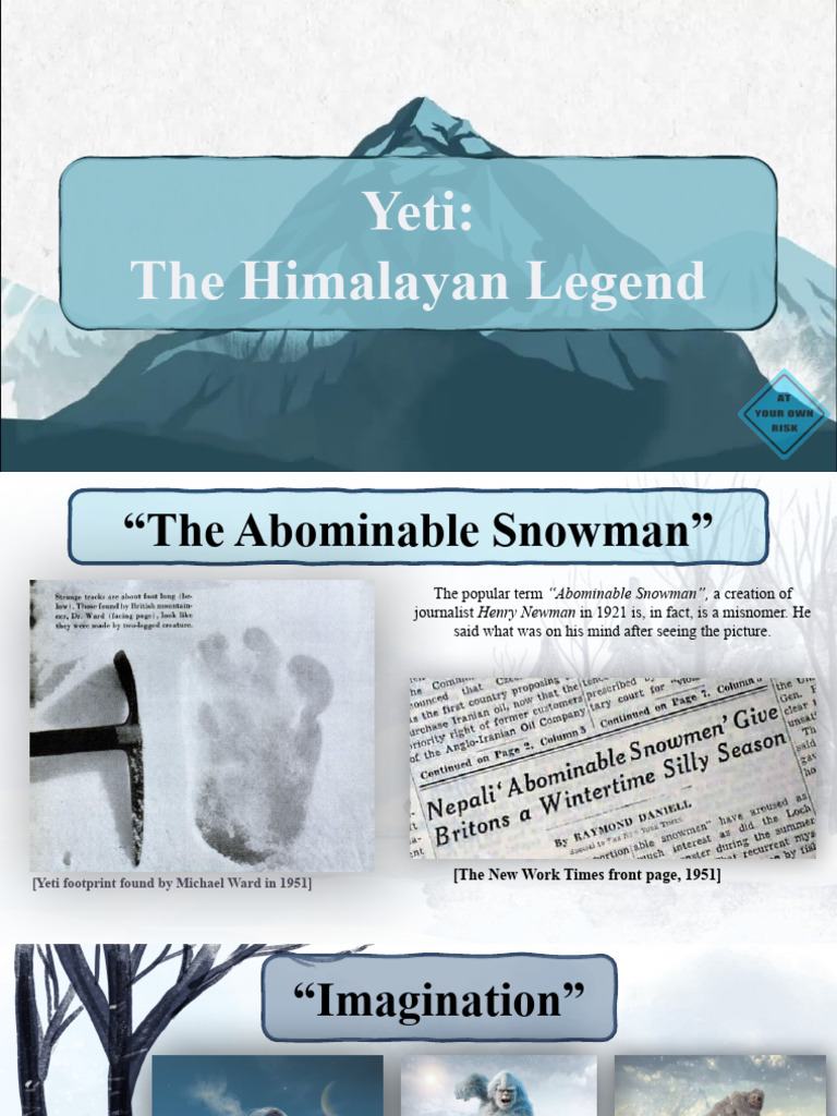 Yeti: Myth, History, and Evidence | PDF | General Fiction
