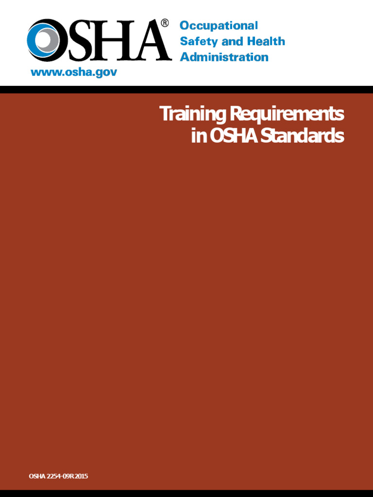 Training Requirements in OSHA Standards | PDF | Occupational Safety And ...
