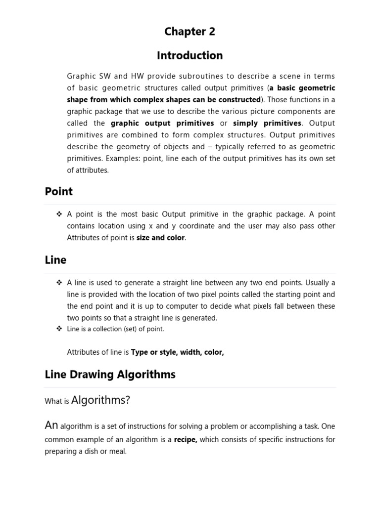 Line Drawing Algorithms Overview | PDF | Theoretical Computer Science ...