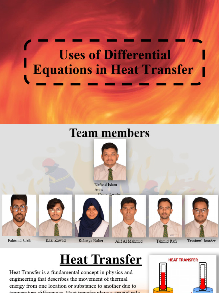 Heat Transfer Presentation | PDF | Heat Transfer | Thermal Conduction