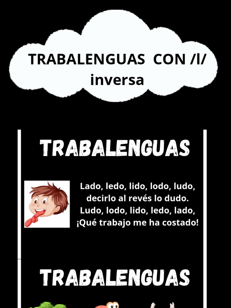 TRABALENGUAS CON l inversa (1) | PDF