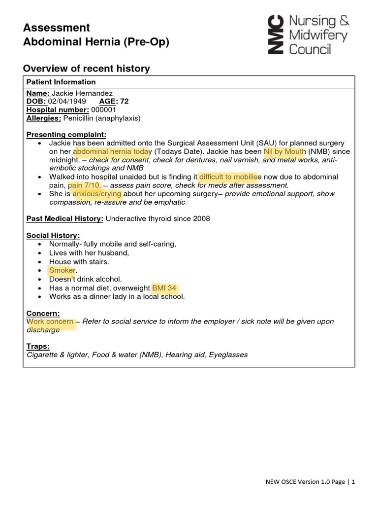 ADBOMINAL HERNIA (PRE-OP) CASE COMPILATION | PDF | Surgery | Nursing