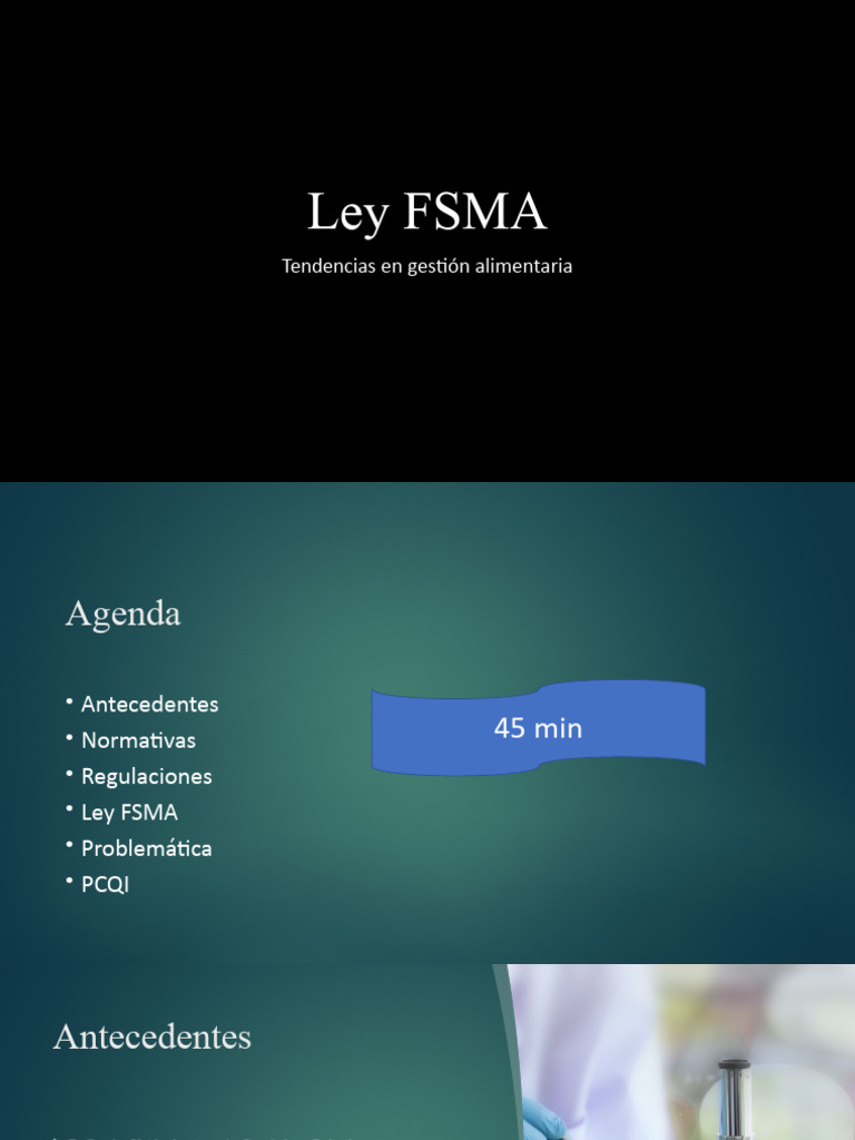 Ley FSMA | PDF | Análisis de Riesgo y Puntos Críticos de Control ...