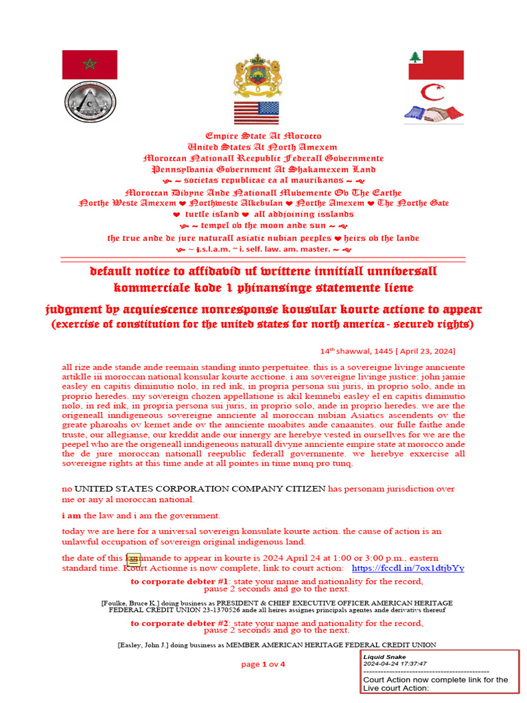 Kourte Actione Completed With Video AMHFCU April 24 2024 | PDF ...