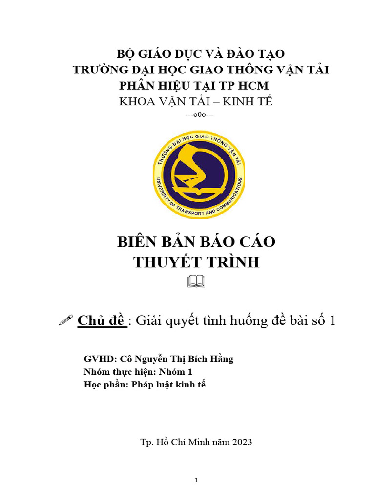 Bản báo cáo PLKT 00 | PDF