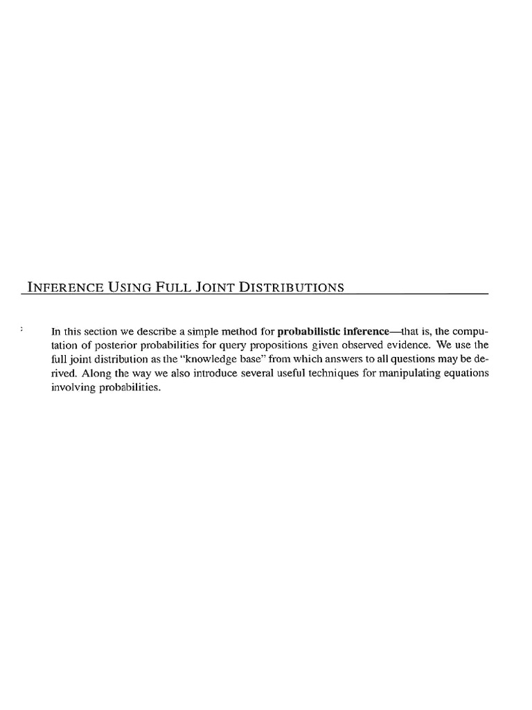 Inference Using Full Joint Distribution | PDF