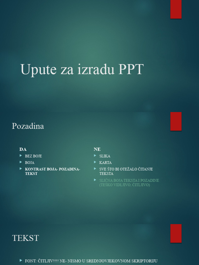 Upute Za Izradu | PDF