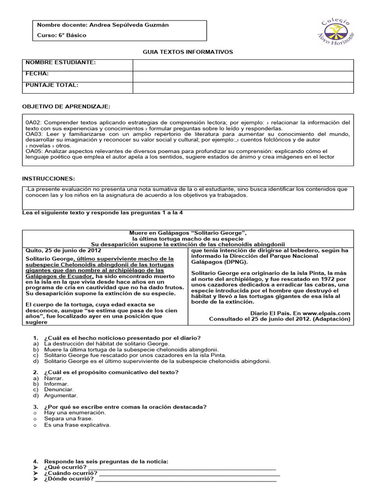 Guia Textos Informativos | PDF | Ciencias sociales | Viajes y turismo