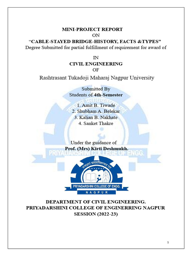 Final Mini Project Prakash Jode | PDF | Civil Engineering | Structural ...