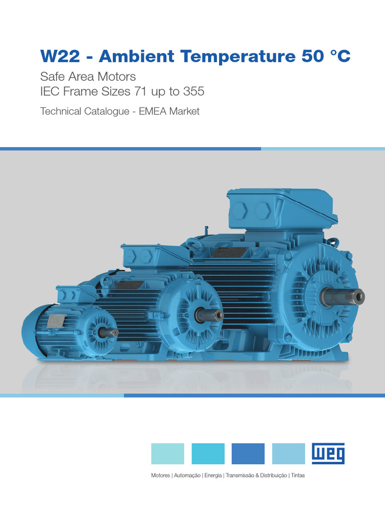 WEG W22 Ambient Temperature 50c 50084476 Brochure English Web | PDF | Bearing (Mechanical ...
