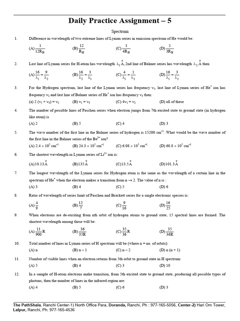 DPA 5 'Spectrum' | PDF | Physical Chemistry | Electromagnetism