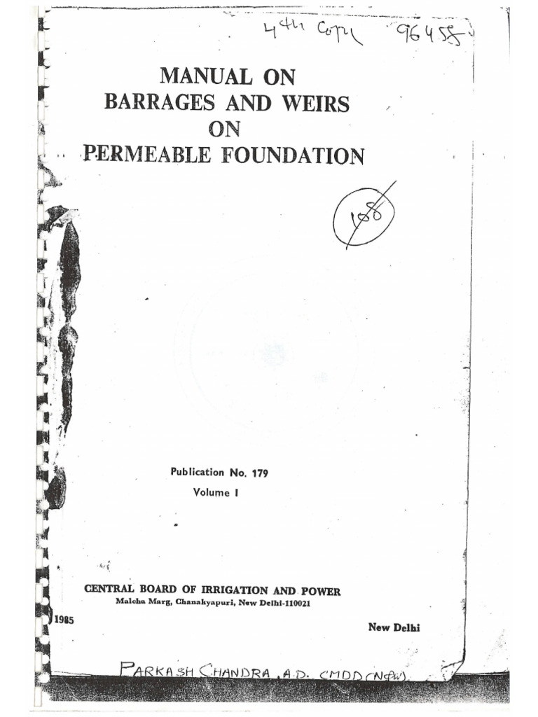 Cbip Barrage Manual Vol - 1 | PDF