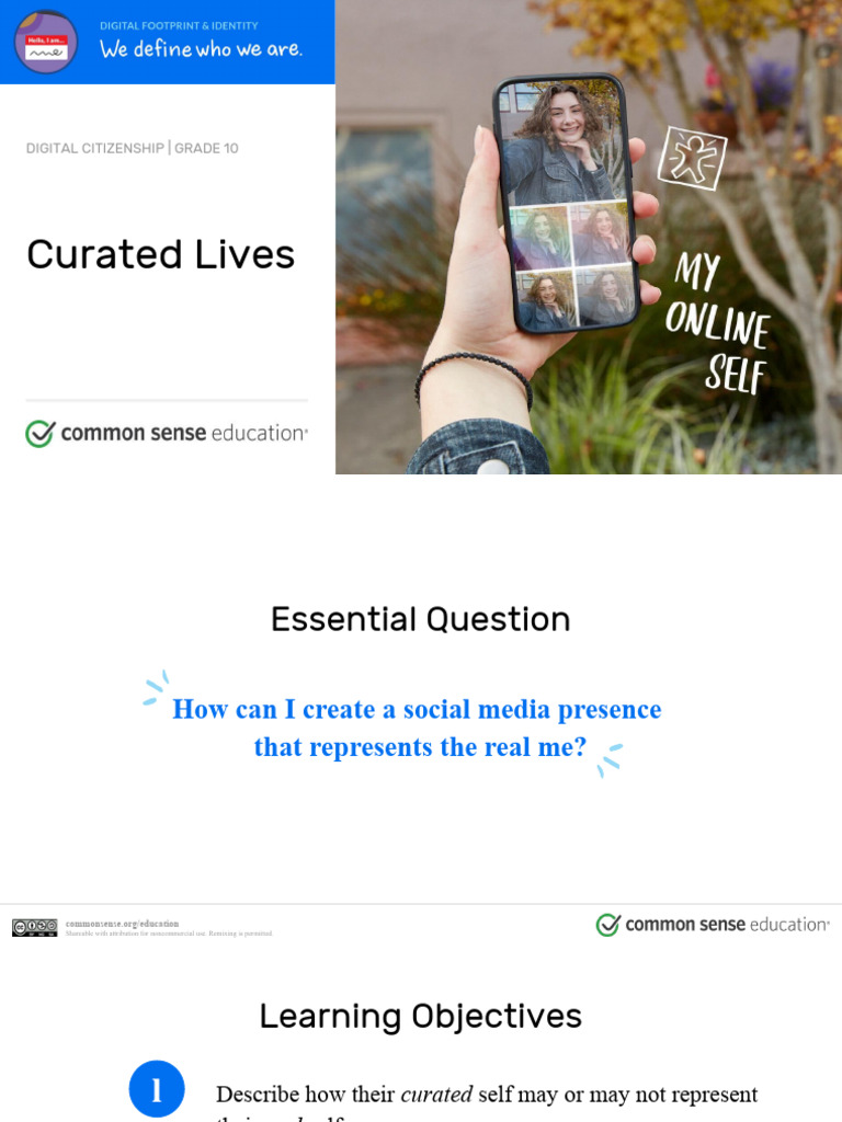 Grade 10 - Curated Lives - Lesson Slides | PDF | Self | Cognition