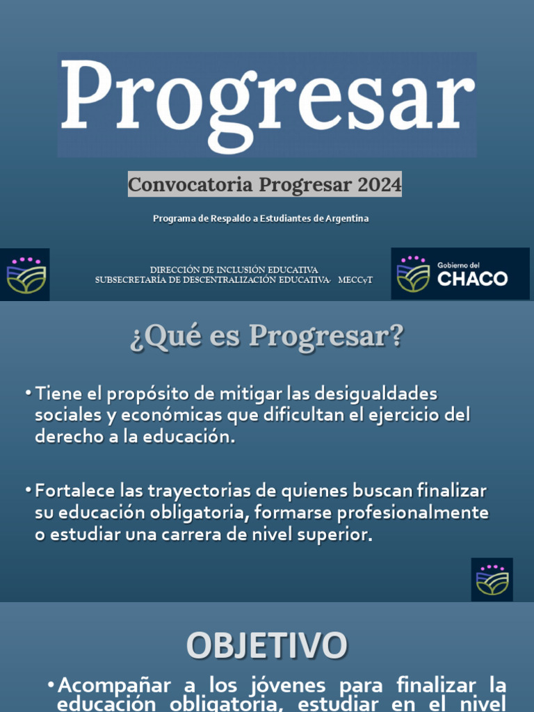 Convocatoria Progresar 2024 | PDF | Crecimiento personal y profesional