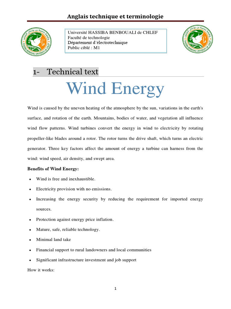 Wind Energy | PDF | Wind Turbine | Wind Power