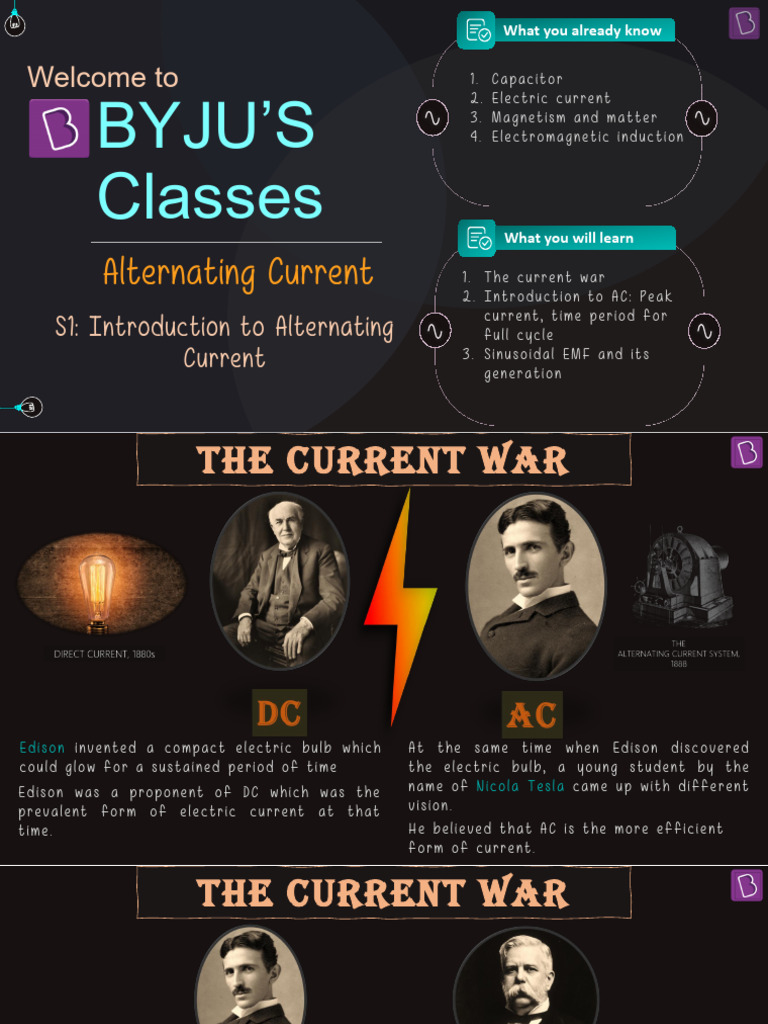 Alternating Current. Byju's | PDF | Electrical Network | Alternating Current