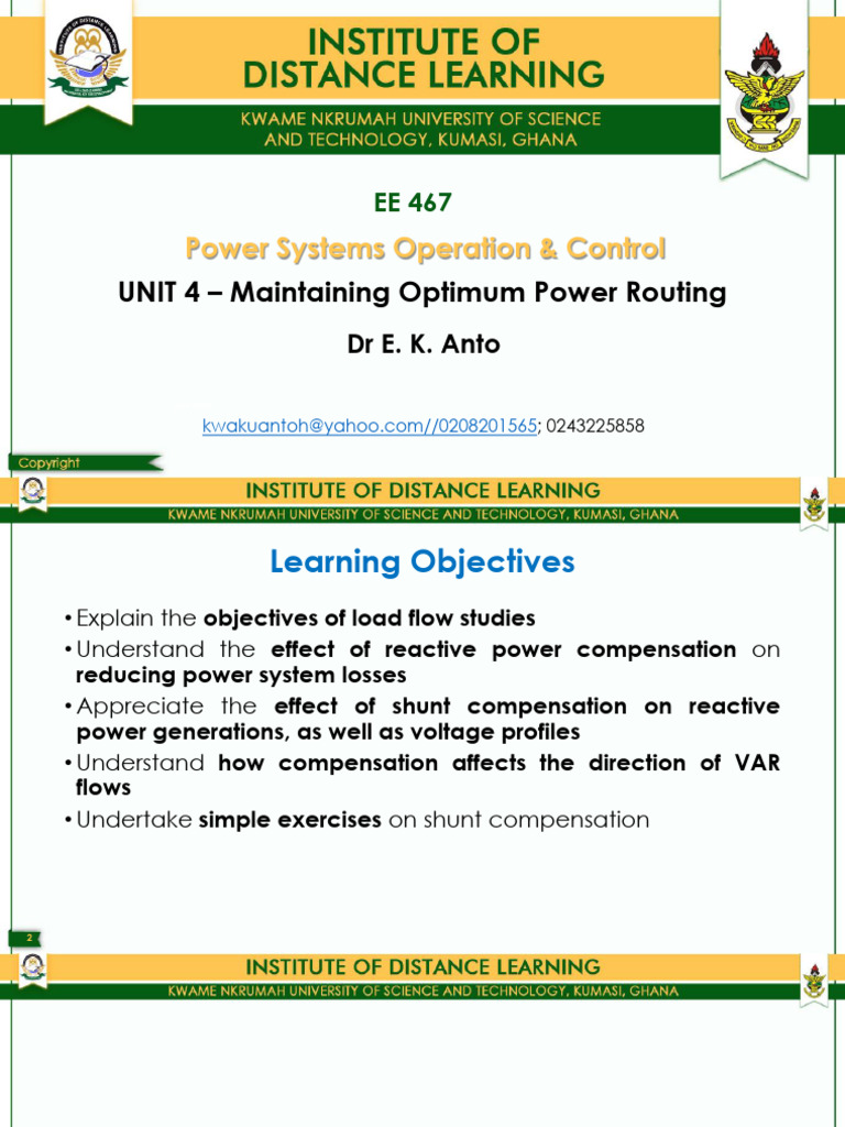 24-Idl-Ee 467-Unit 4-Maintaining Optimum Power Routing | PDF | Ac Power ...