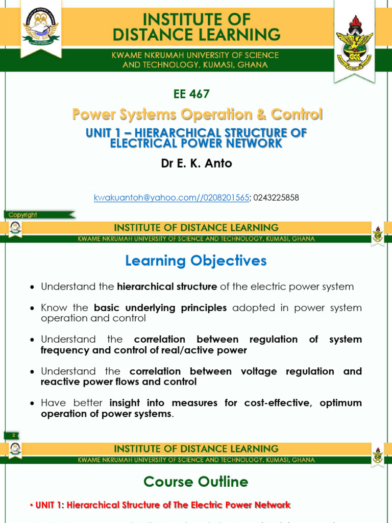 24-Idl-Ee 467-Unit 1-Hierarchical Structure of Electric Networks | Download Free PDF | Electric ...