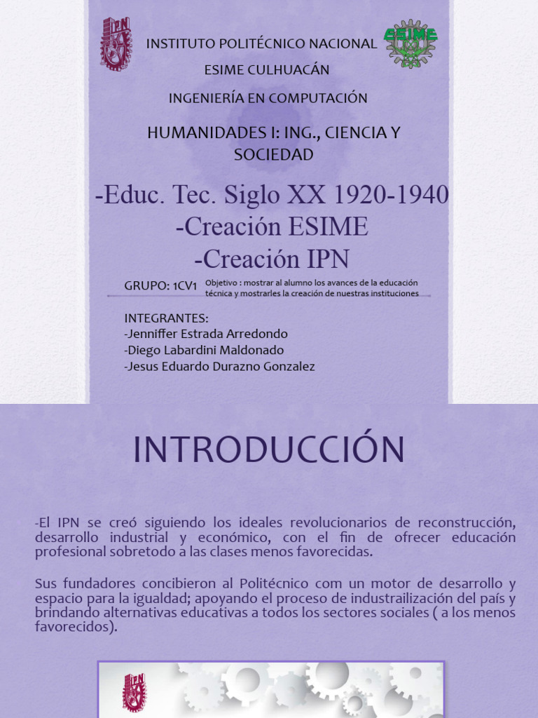 Historia del IPN y ESIME (1920-1940) | PDF | México