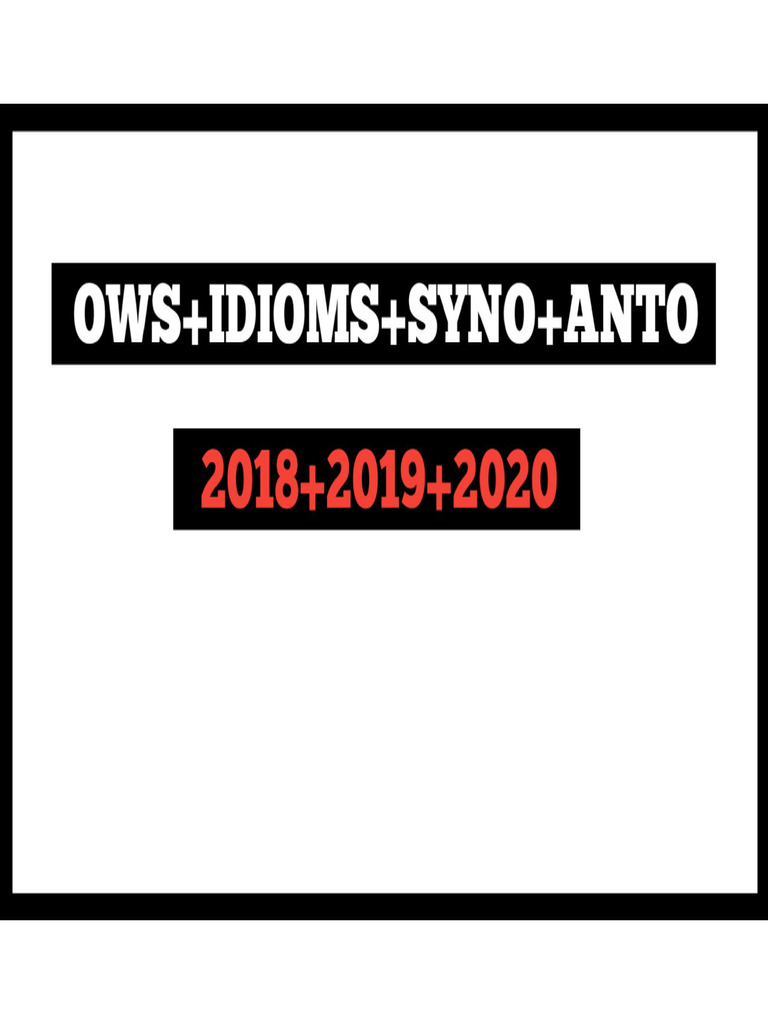 Ows Pyq | PDF