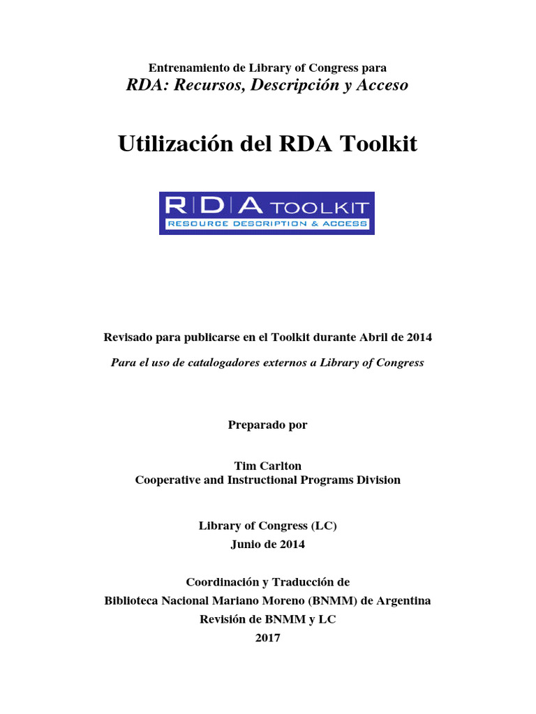 Utilizacion_del_RDA_Toolkit_Modulo_3 | PDF | Contraseña | Autenticación