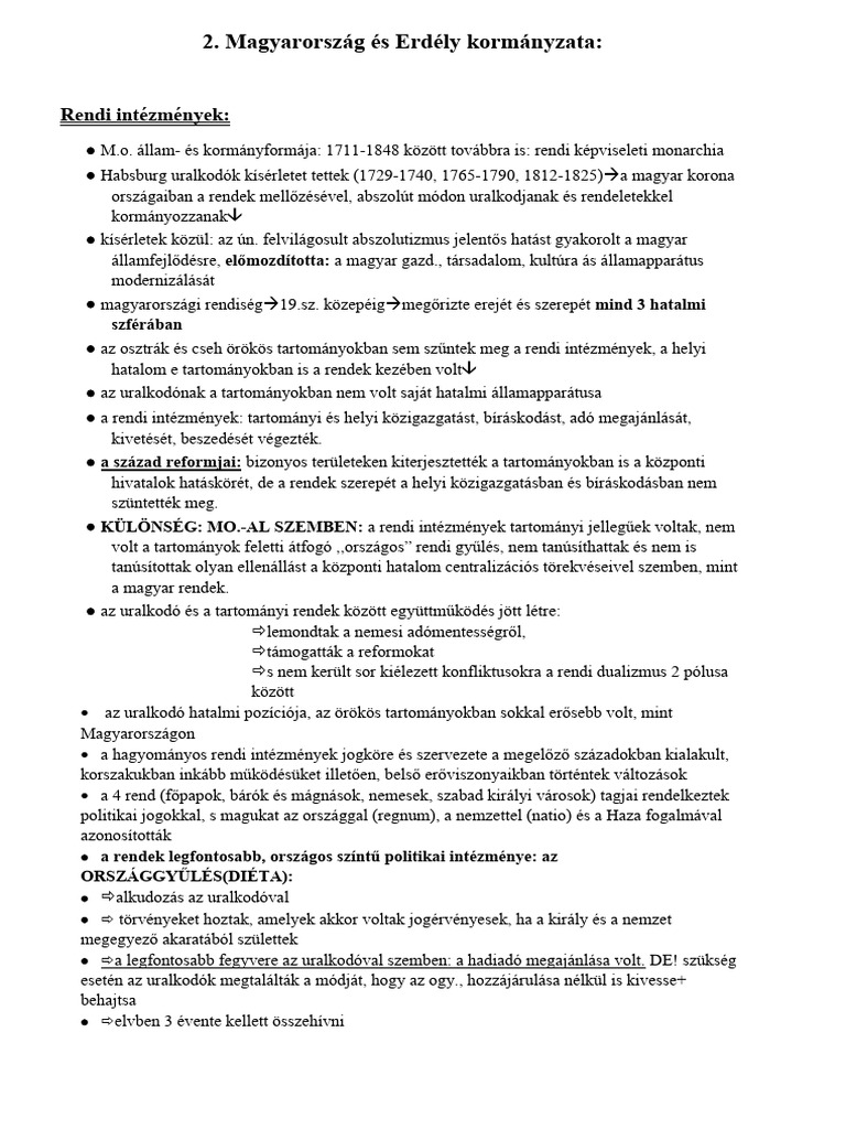 Magyarország És Erdély Kormányzata | PDF