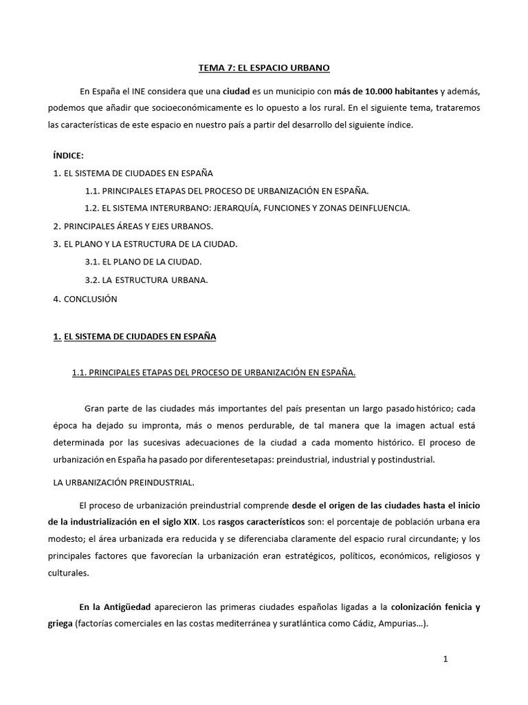 TEMA 7 El Espacio Urbano | PDF | Madrid | España TEMA 7 El Espacio Urbano | PDF | Madrid | España